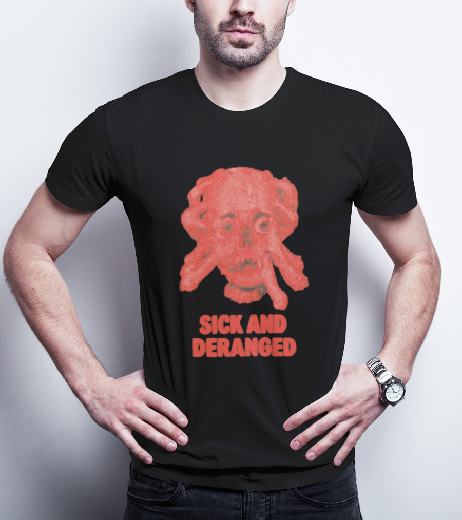 Sick And Deranged Skull Gothic Edgy Horror T-Shirt