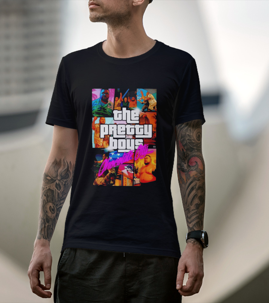 The Pretty Boys Chocolate City Collage Akashi Sushi Gaming Mashup T-Shirt