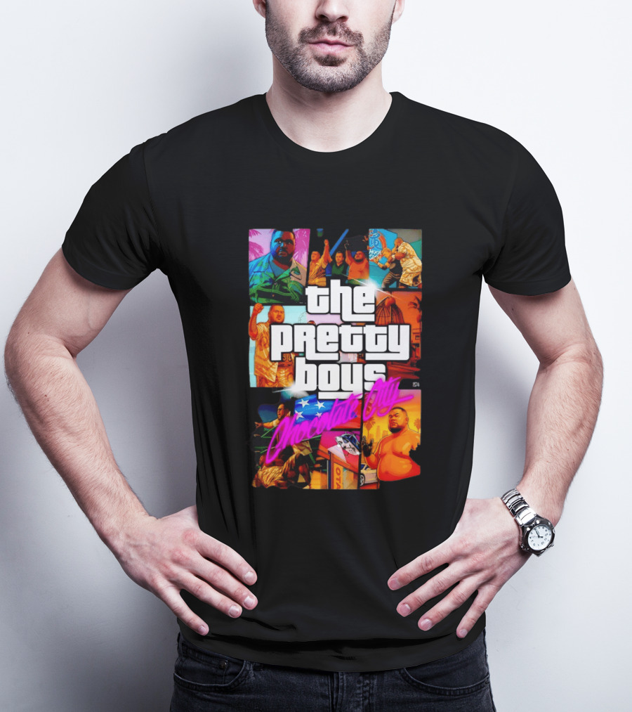 The Pretty Boys Chocolate City Collage Akashi Sushi Gaming Mashup T-Shirt