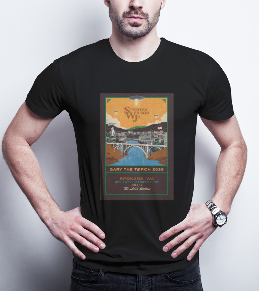Stephen Wilson Jr. Gary The Torch 2026 Spokane WA BECU Live At Northern Quest July 17 The Lone Bellow T-Shirt