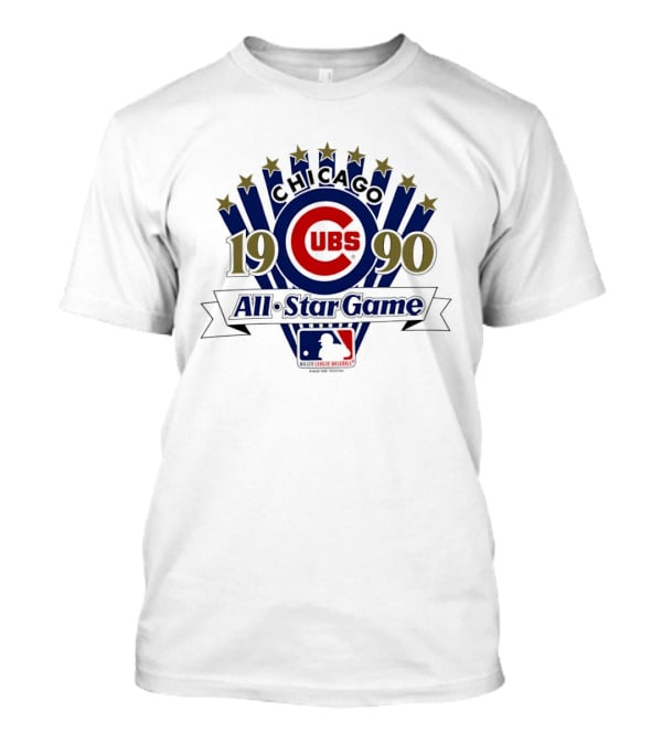 Chicago Cubs 1990 MLB All Star Game Logo Stars Blue Red T-Shirt