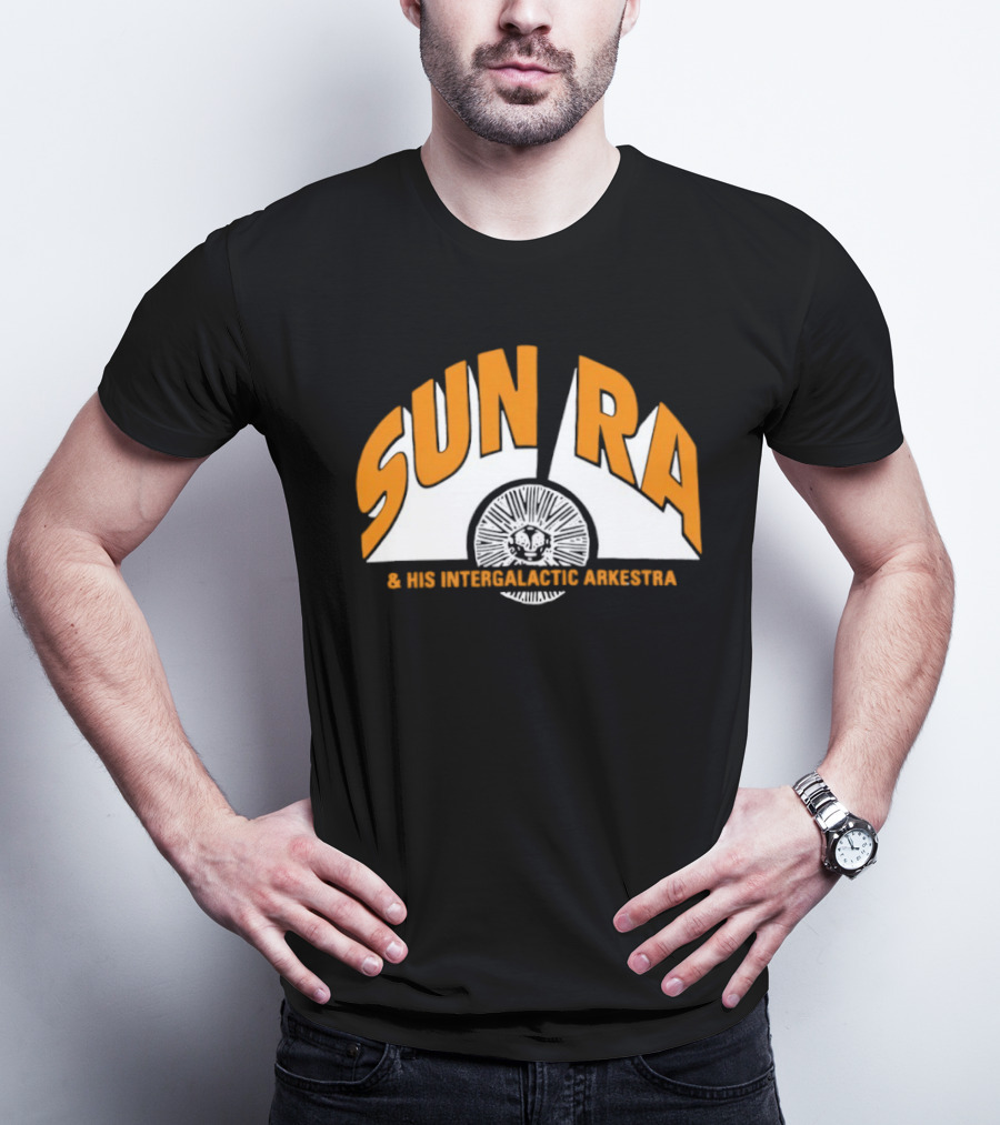 Sun Ra And His Intergalactic Arkestra Orange Text Circular Starburst T-Shirt