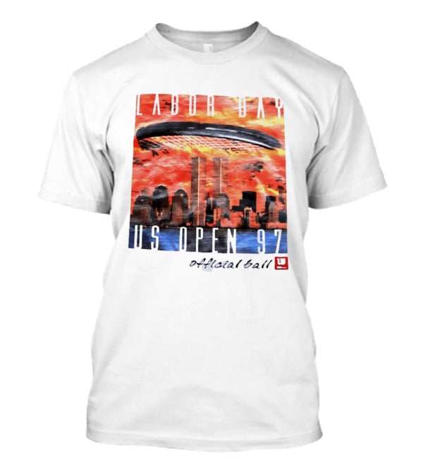Labor Day US Open 97 Wilson Official Ball Twin Towers Skyline T-Shirt