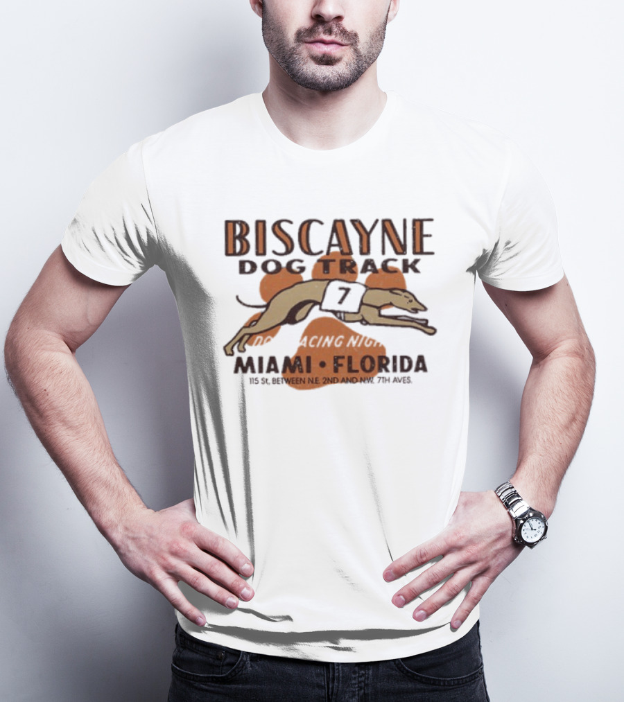 Biscayne Dog Track Miami Florida Greyhound Racing Between NE 2nd And Ave 79th T-Shirt