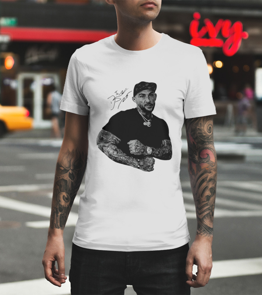 Dustin Poirier The Diamond UFC Tattooed Fighter Black Cap T-Shirt