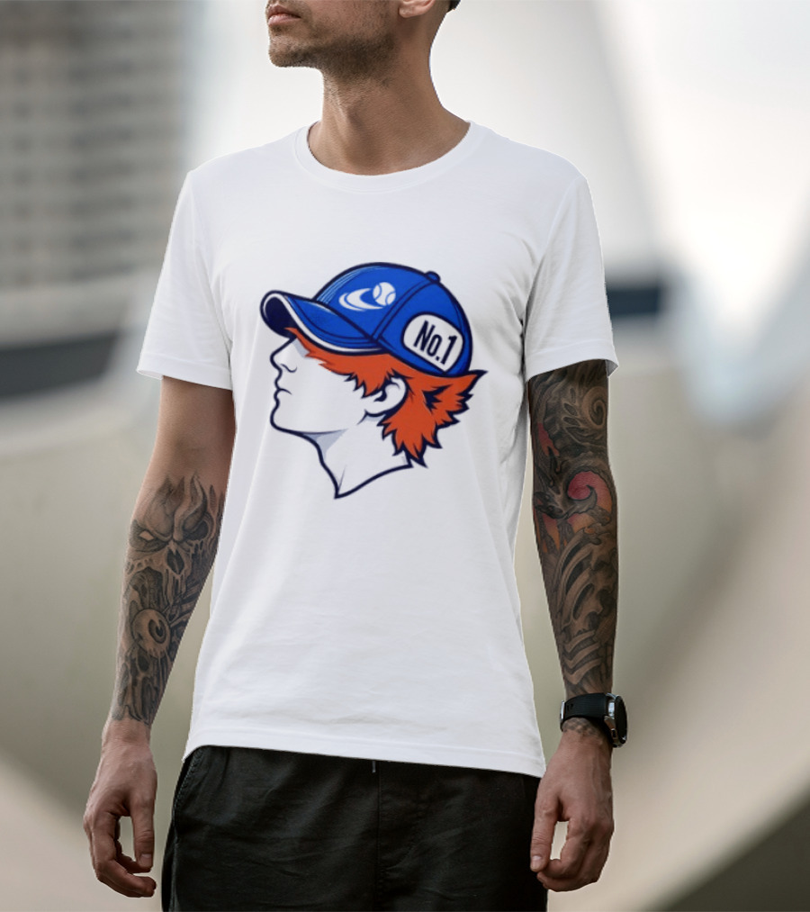 Jannik Sinner No 1 Fox Tennis ATP Player Iconic Cap T-Shirt