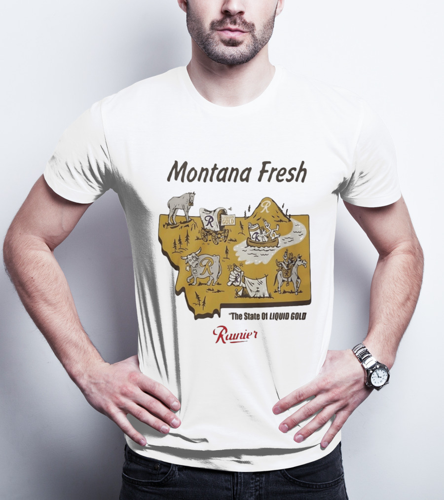 Rainier Montana Fresh The State Of Liquid Gold Liquid Gold T-Shirt