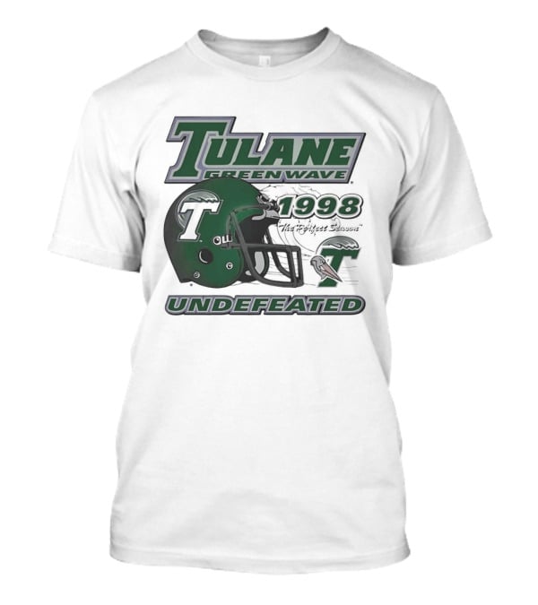Tulane Green Wave 1998 Undefeated Perfect Season Helmet Pelican T-Shirt