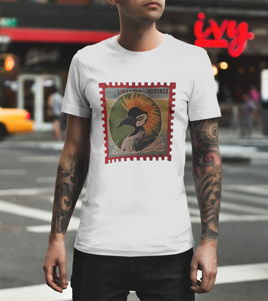 Uganda Postage Stamp Grey Crowned Crane T-Shirt