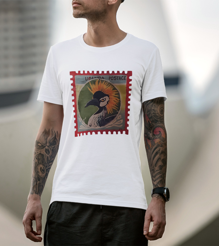 Uganda Postage Stamp Grey Crowned Crane T-Shirt