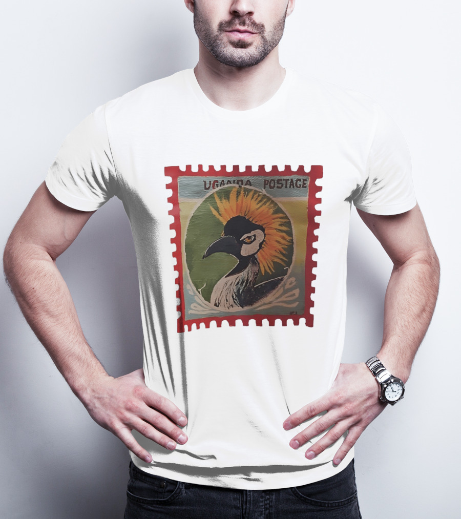 Uganda Postage Stamp Grey Crowned Crane T-Shirt