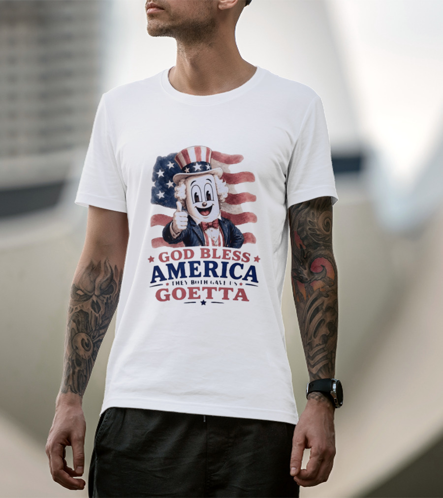 Uncle Sam Thumbs Up God Bless America Goetta Patriotic T-Shirt