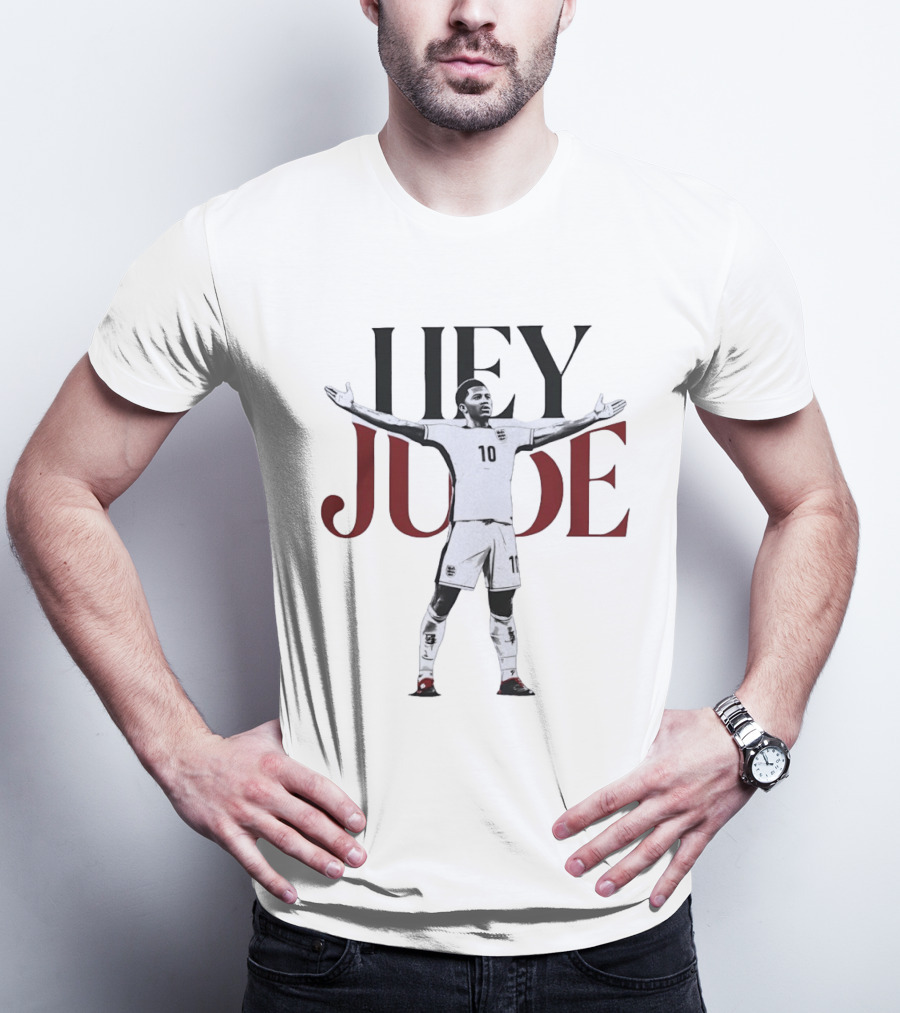 Hey Jude 10 England Three Lions Football Player Celebration T-Shirt
