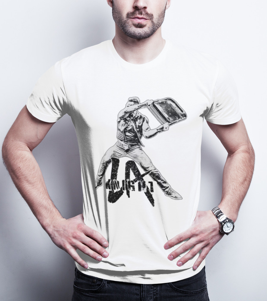 LA Knight Folding Chair Action Pose T-Shirt