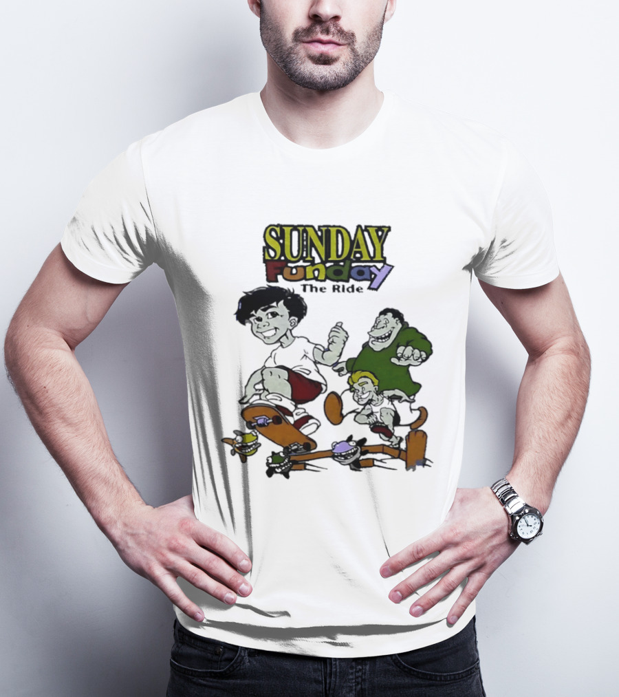 SUNDAY Funday The Ride Skateboarding Adventure Kids T-Shirt