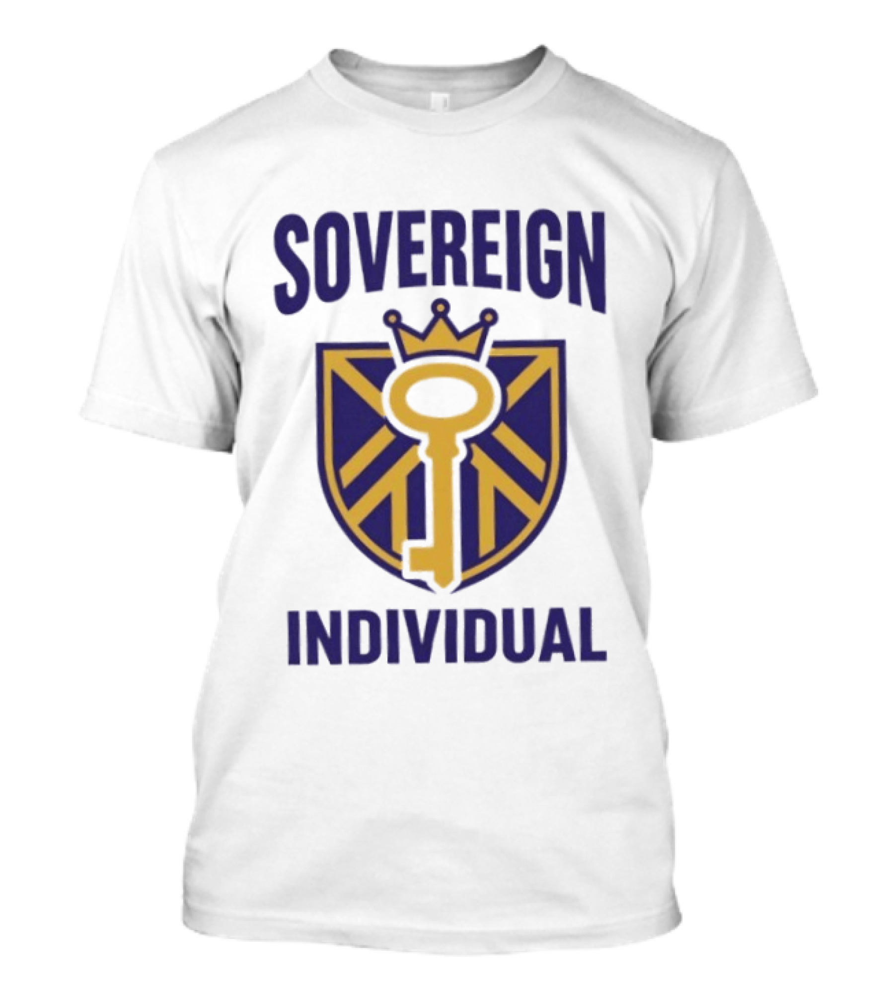 Sovereign Individual Key Crown Shield T-Shirt