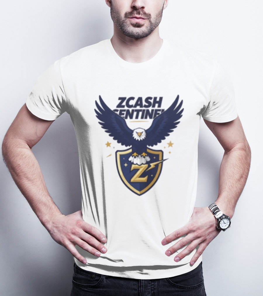 Zcash Sentinel Eagle Shield Cryptocurrency Z T-Shirt