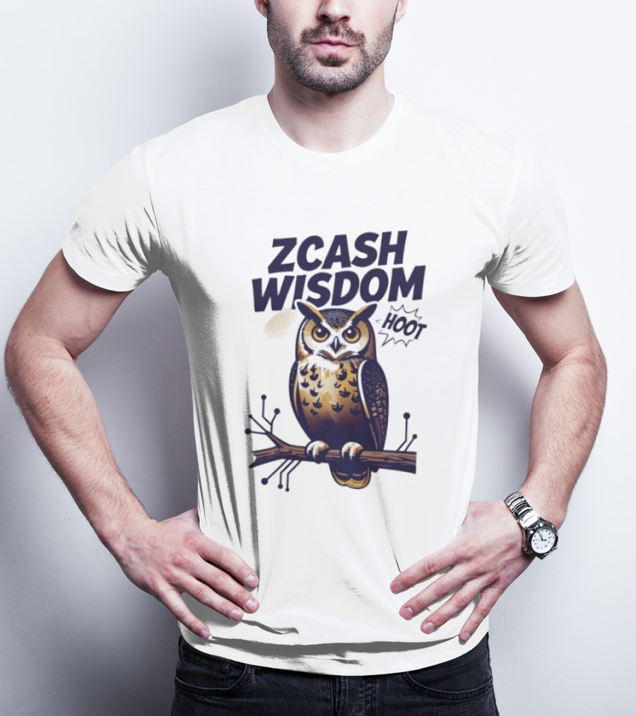 Zcash Wisdom Owl Hoot Cryptocurrency Insight T-Shirt