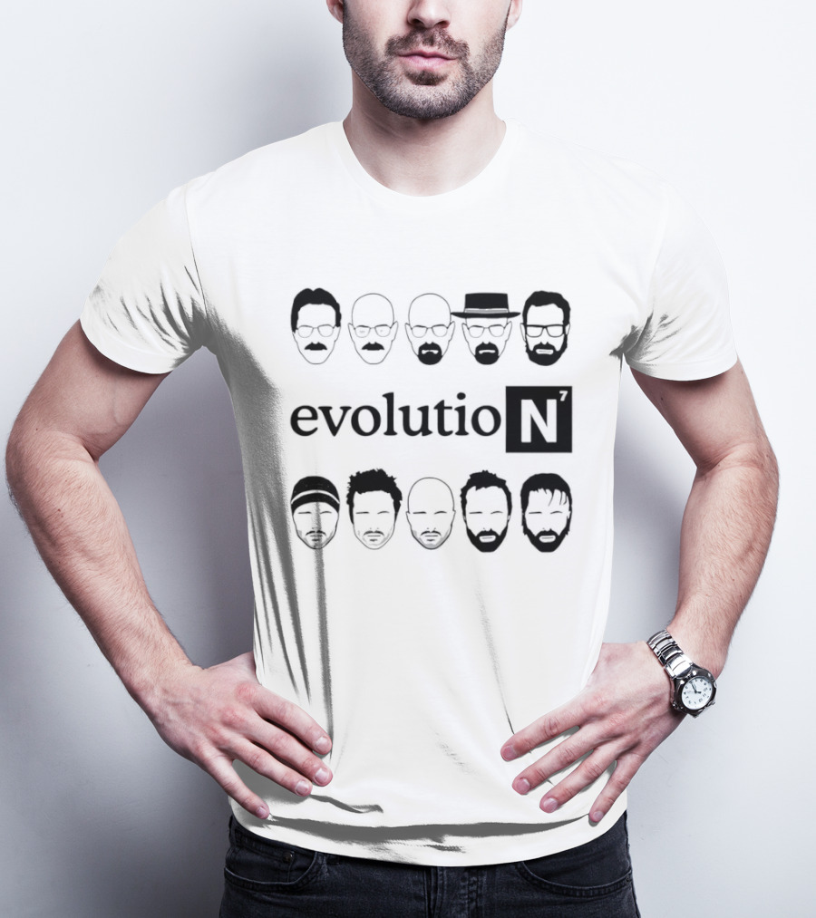 Evolution Walter White Jesse Pinkman Breaking Bad Faces T-Shirt