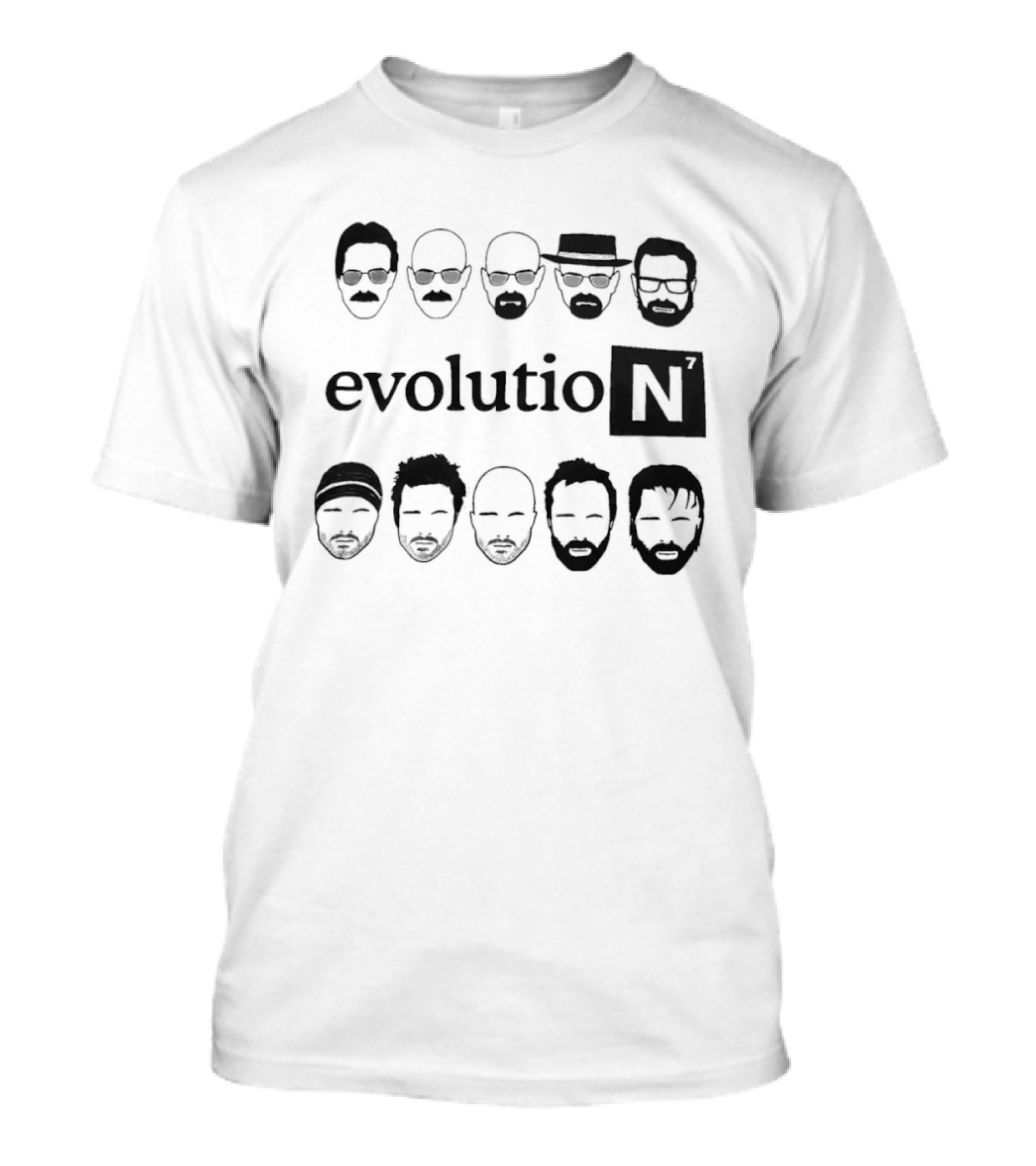 Breaking Bad Evolution Character Silhouettes Walter White Jesse Pinkman T-Shirt
