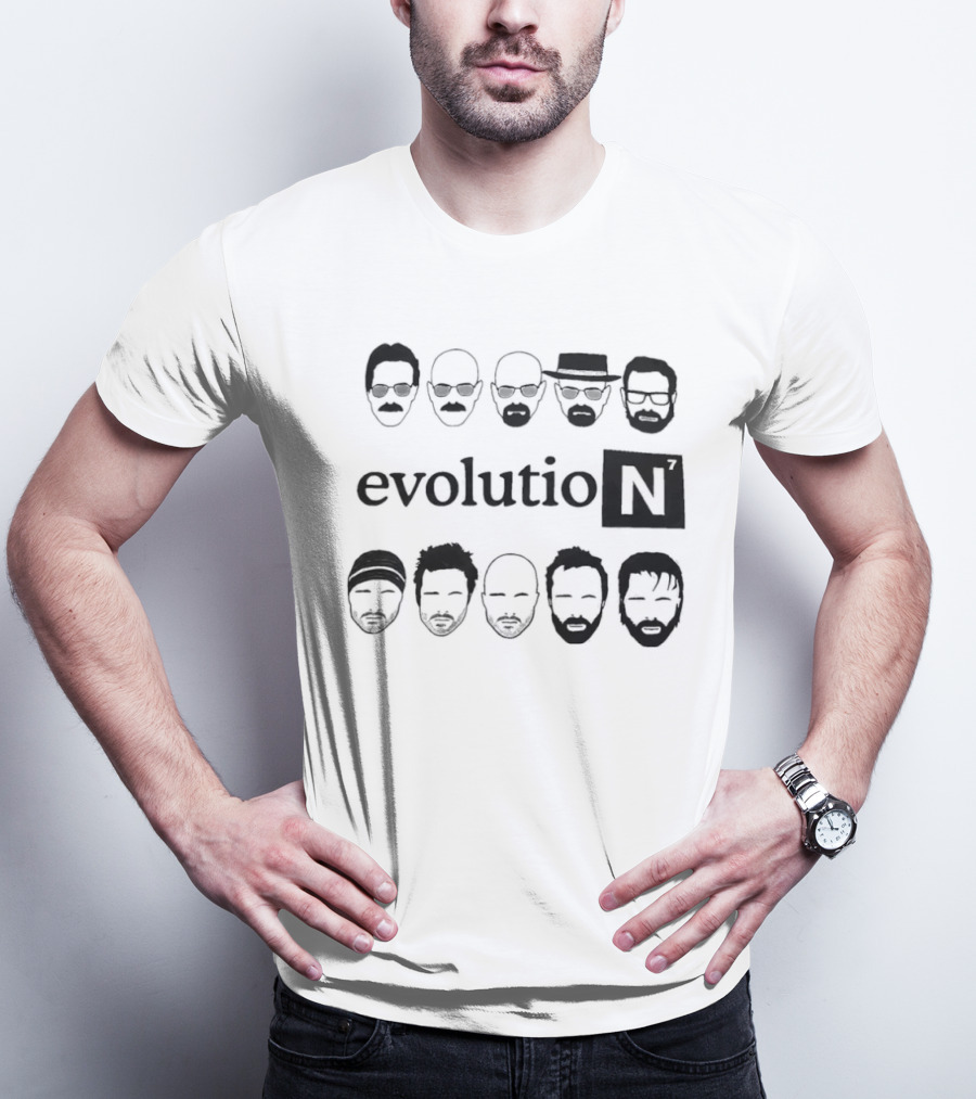 Breaking Bad Evolution Character Silhouettes Walter White Jesse Pinkman T-Shirt
