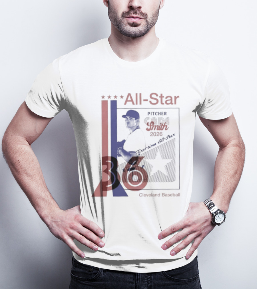 Cade Smith 2026 All Star Pitcher Cleveland Baseball No 36 T-Shirt