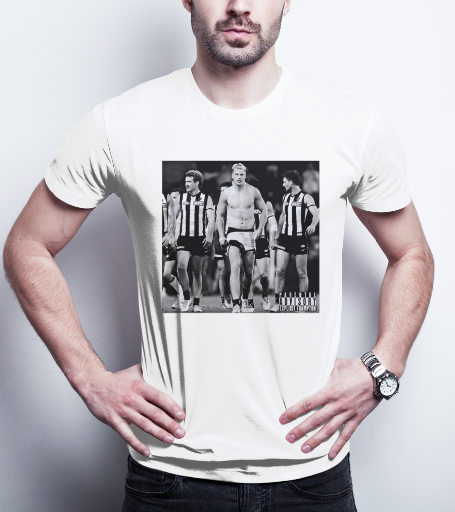 Collingwood Magpies Players Parental Advisory Explicit Frampton AFL Football Team Australia T-Shirt