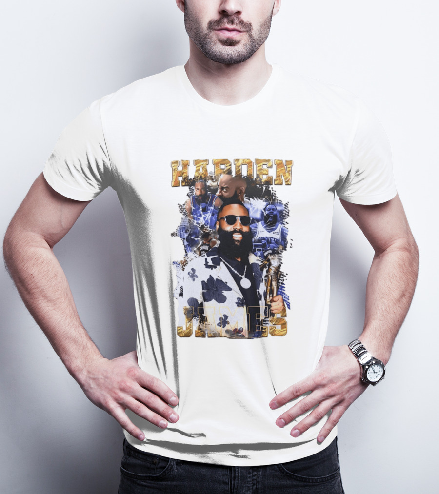 James Harden Houston Rockets NBA Legend Collage T-Shirt