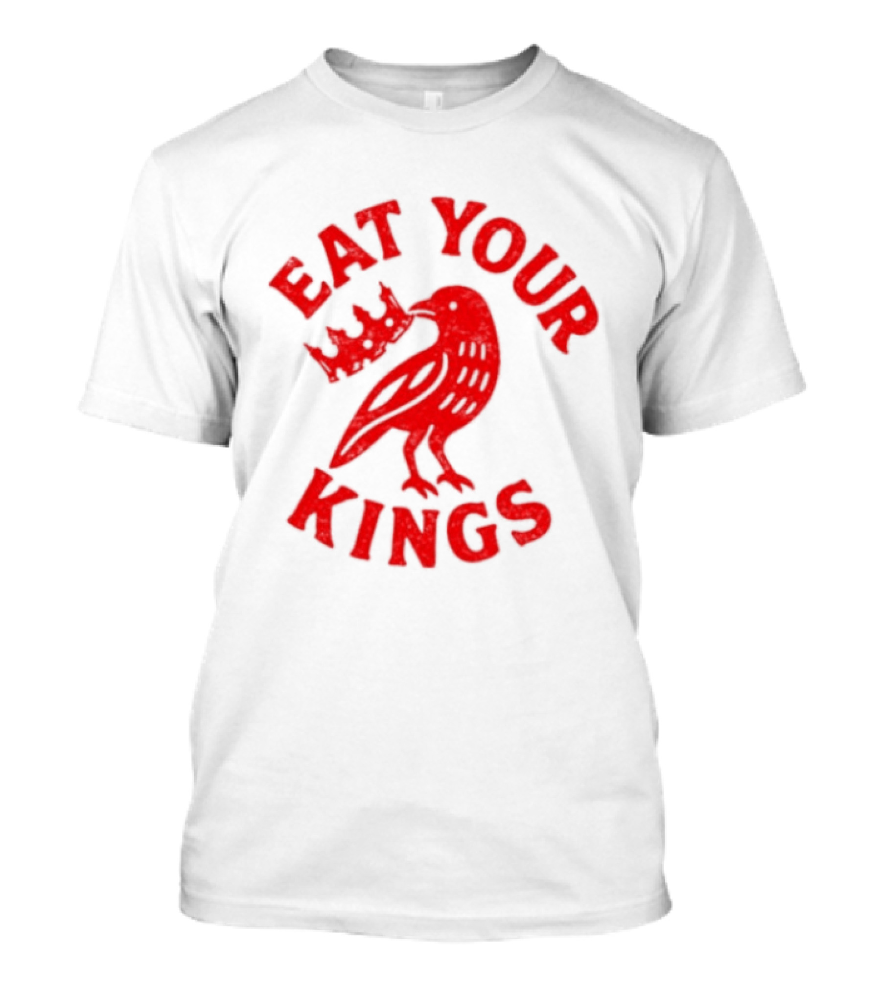 Eat Your Kings Raven With Crown Gothic Crow T-Shirt