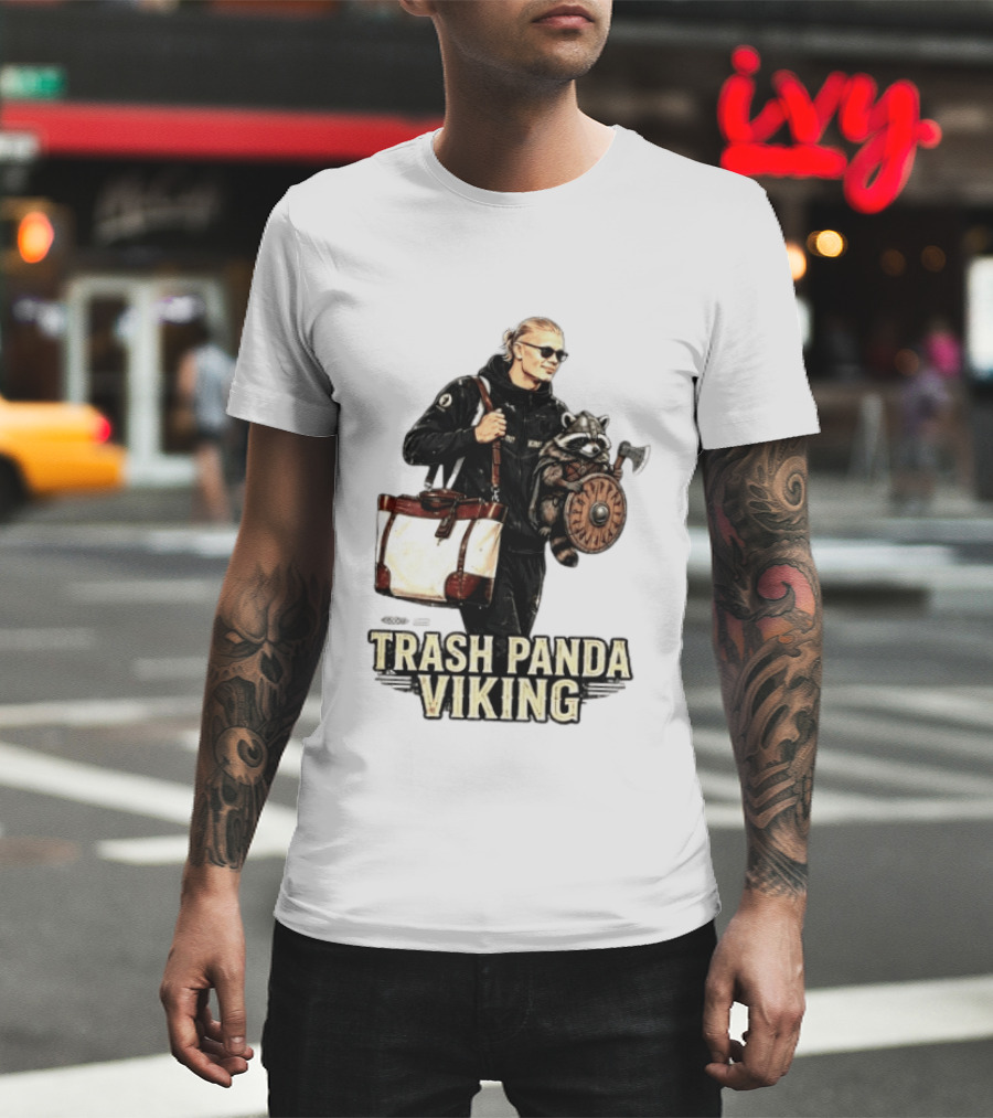 Trash Panda Viking Erling Haaland Football Norway Fans T-Shirt