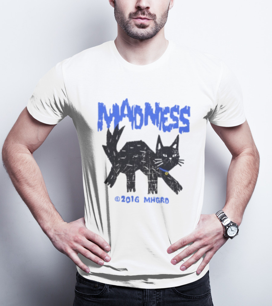 Madness Distressed Black Cat 2016 Madness MHGRD T-Shirt