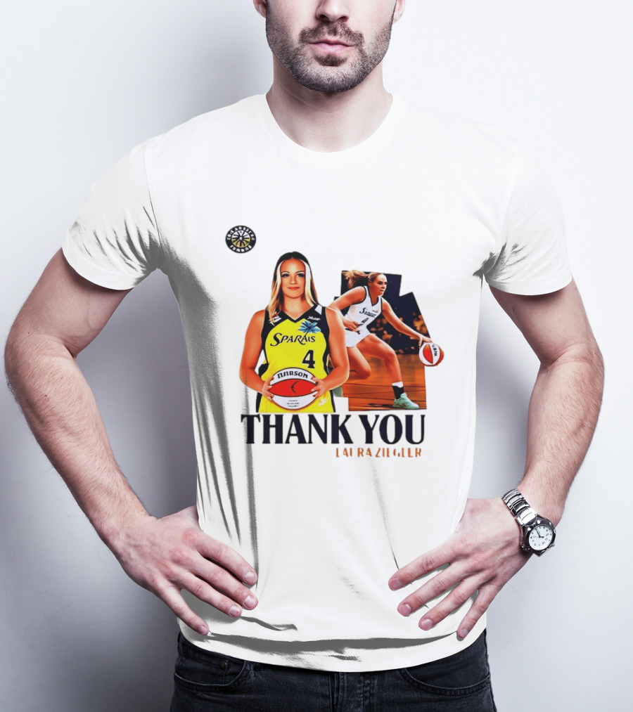 Sparais Laura Ziegler Thank You Basketball #4 Sports T-Shirt