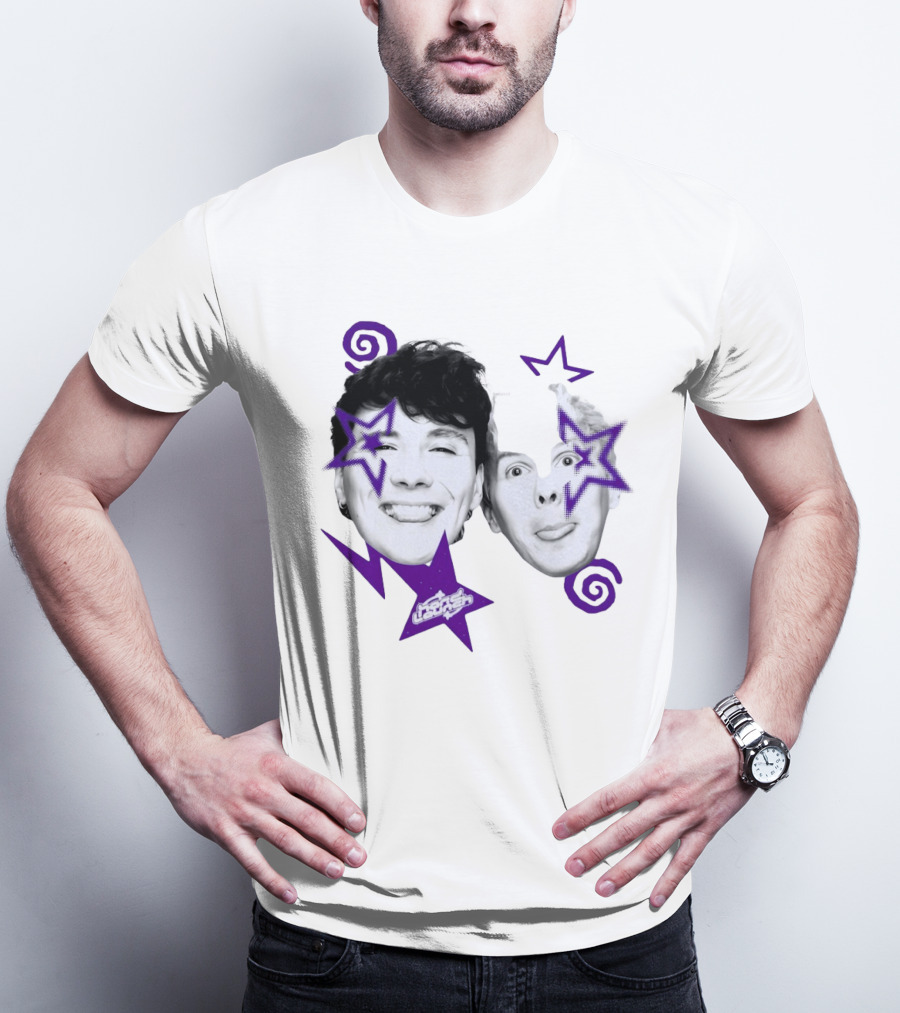 Hard Launch Firstpinof Iconic Faces With Purple Aesthetic Swirls And Stars T-Shirt