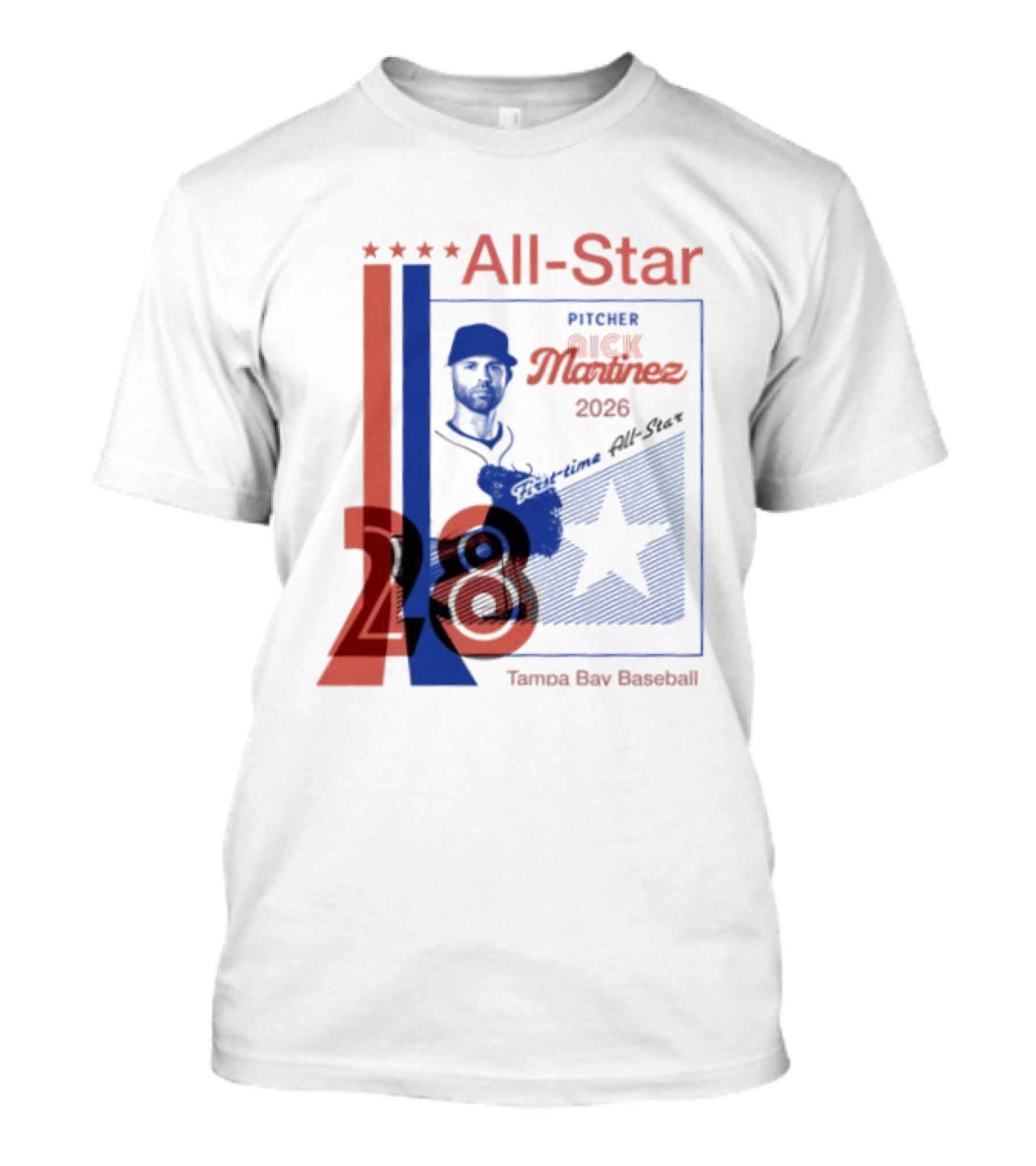 Nick Martinez 2026 All Star Pitcher Tampa Bay Baseball T-Shirt