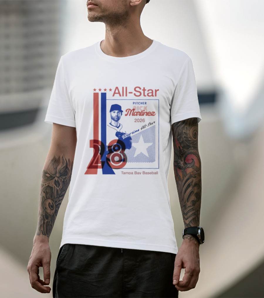 Nick Martinez 2026 All Star Pitcher Tampa Bay Baseball T-Shirt