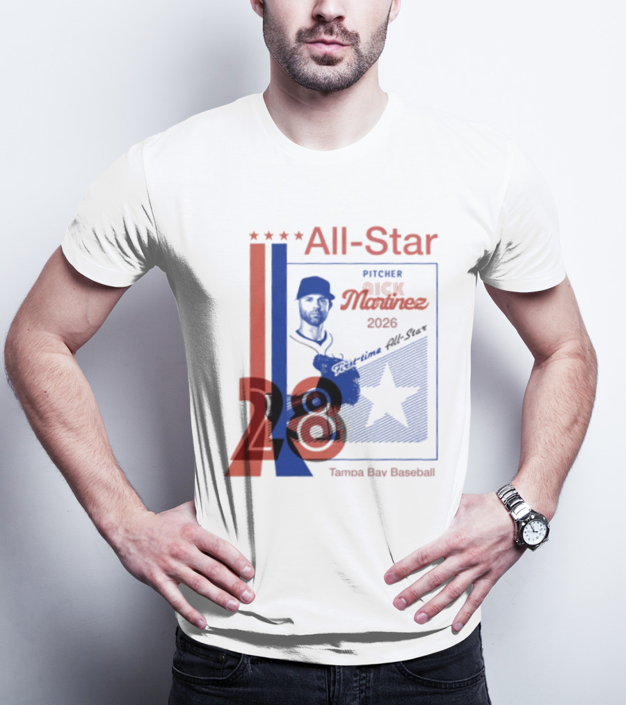 Nick Martinez 2026 All Star Pitcher Tampa Bay Baseball T-Shirt