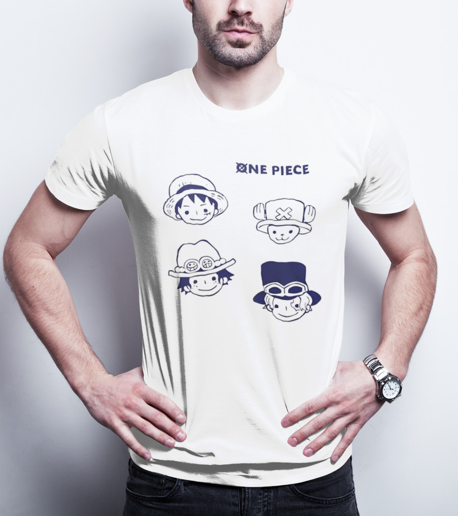 One Piece Luffy Ace Sabo Chopper Characters Manga Anime T-Shirt