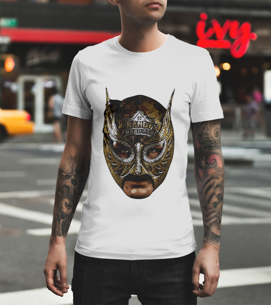 Randy's Hardware Luchador Mask Metallic Gold T-Shirt