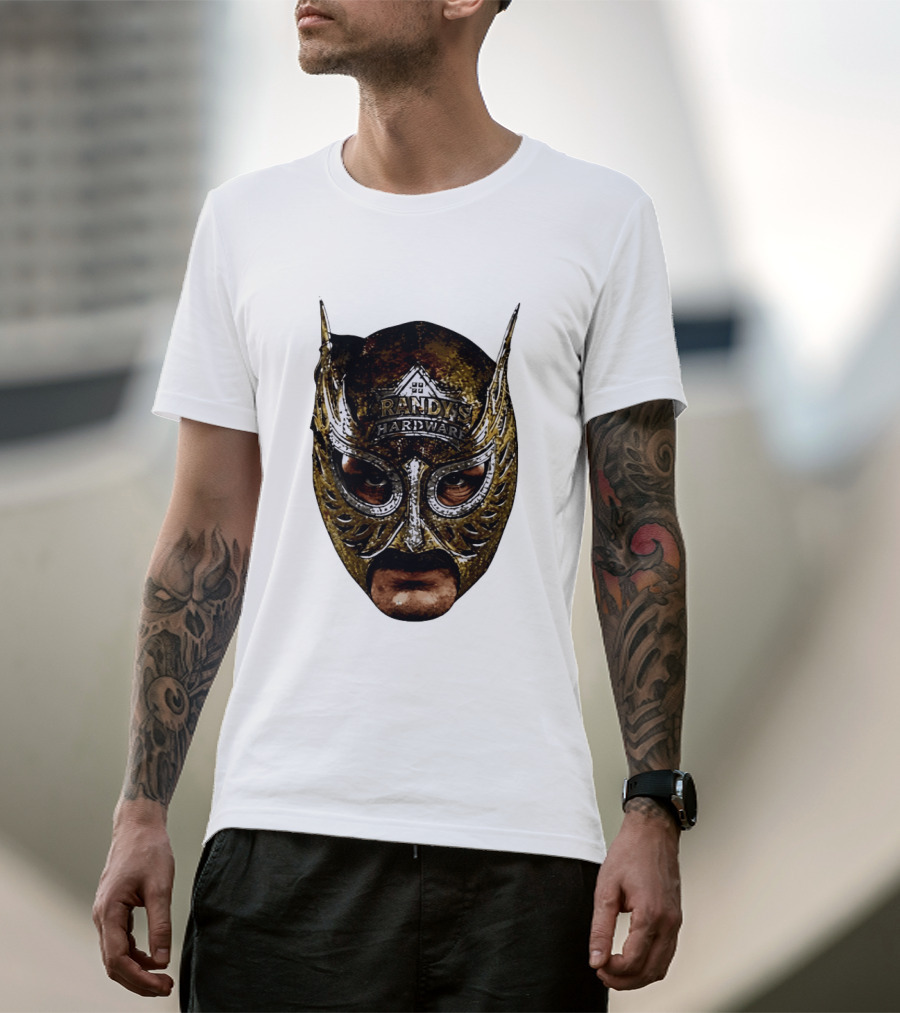 Randy's Hardware Luchador Mask Metallic Gold T-Shirt