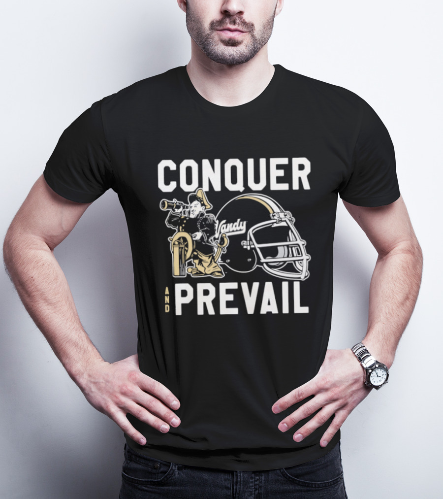 Vanderbilt Football Conquer And Prevail Helmet T-Shirt