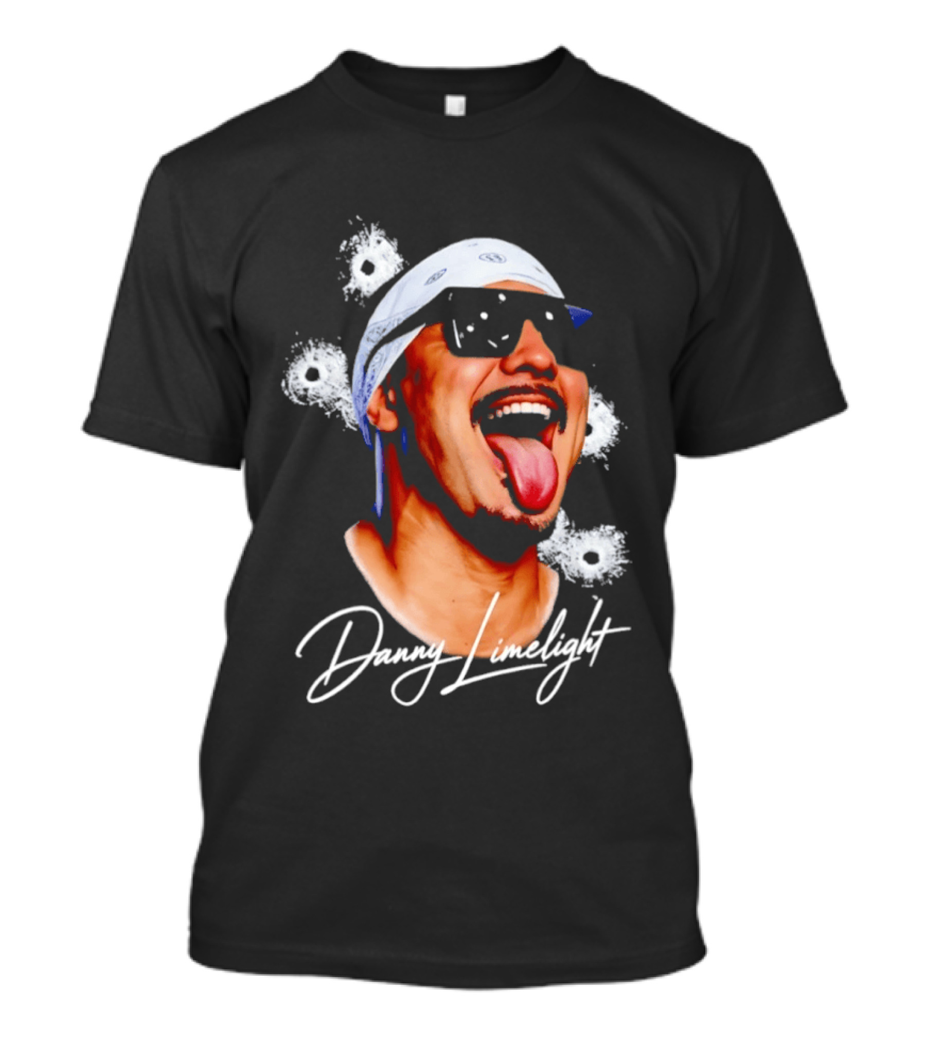 Danny Limelight Swag Bullet Holes Bandana Tattoo T-Shirt