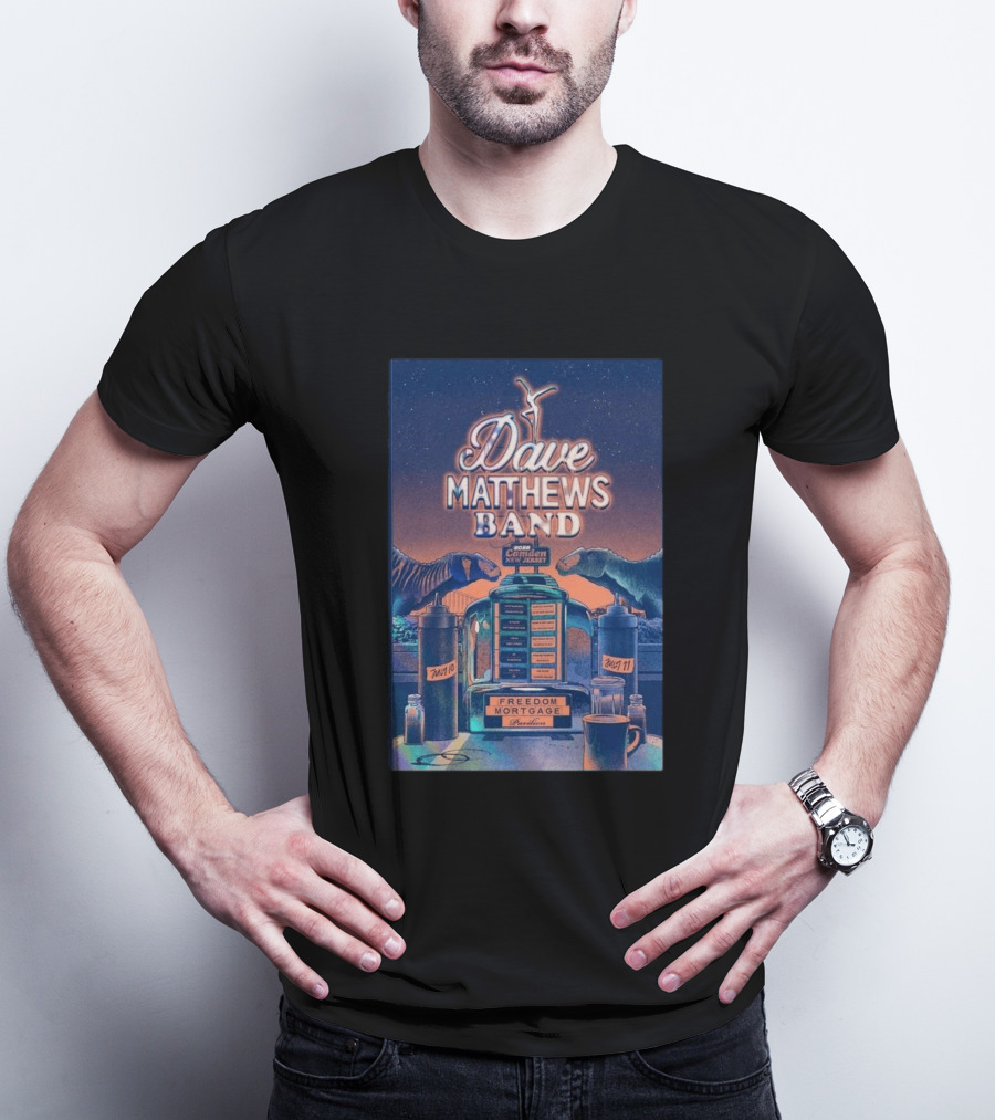 Dave Matthews Band Camden New Jersey July 10 And 11 2026 Freedom Mortgage Pavilion T-Shirt