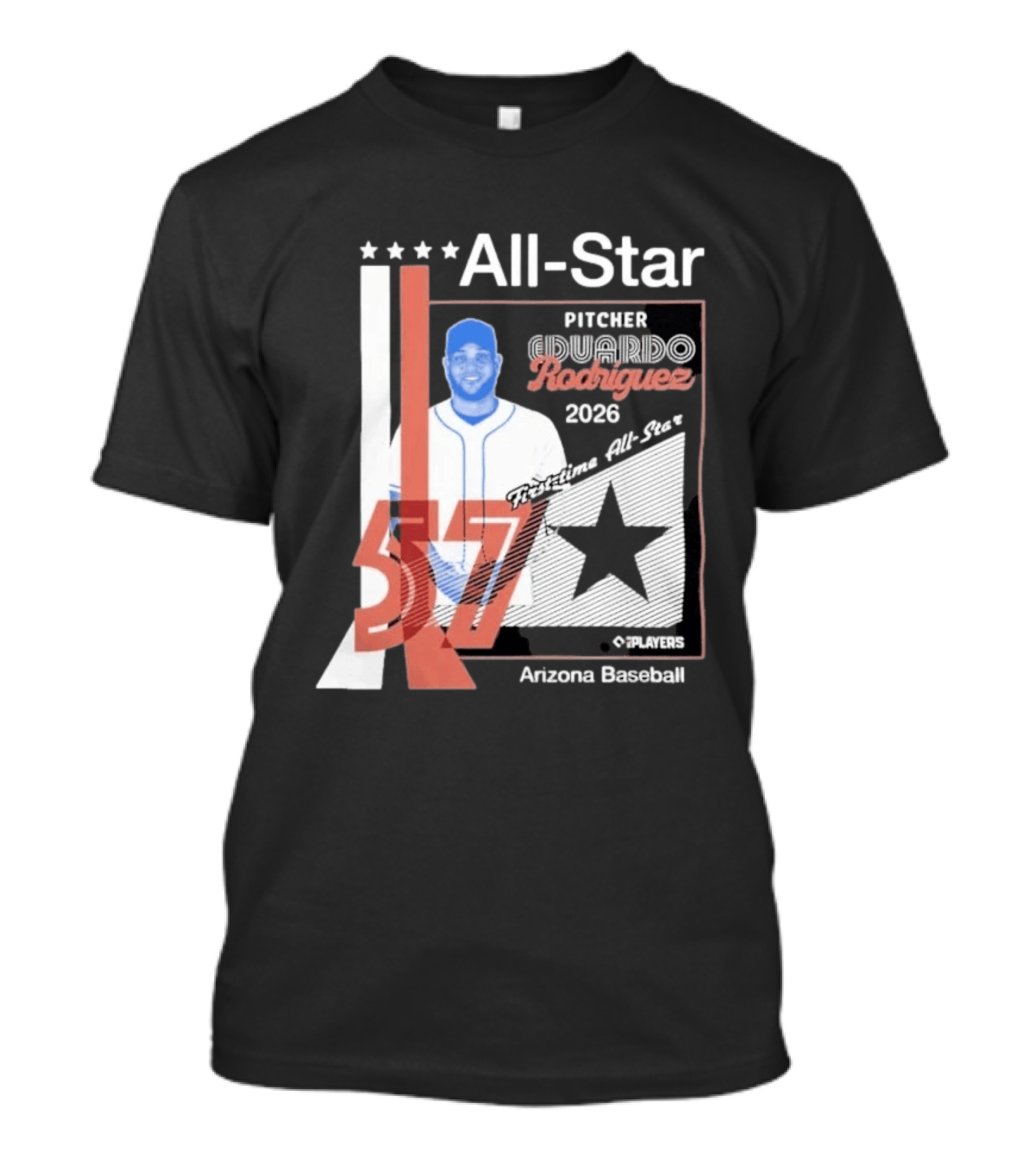 Eduardo Rodriguez Pitcher First Time All Star 2026 Arizona Baseball 57 T-Shirt