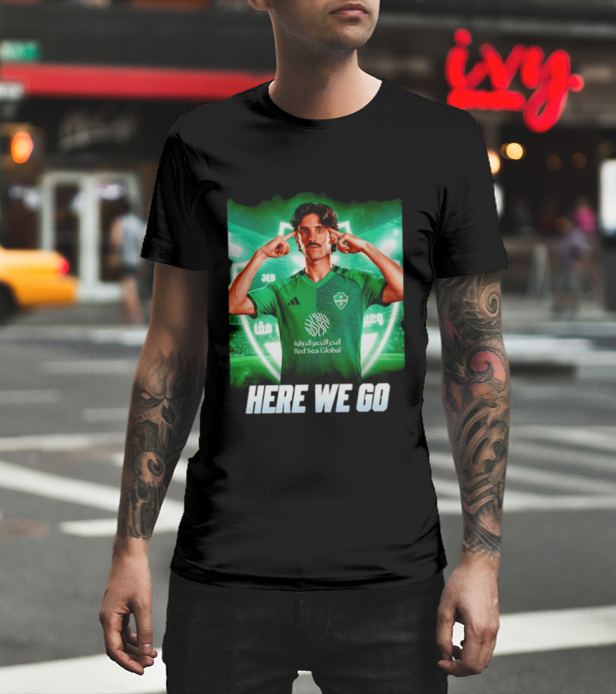 Francisco Trincão Al Ahli Transfer Here We Go Green Jersey T-Shirt