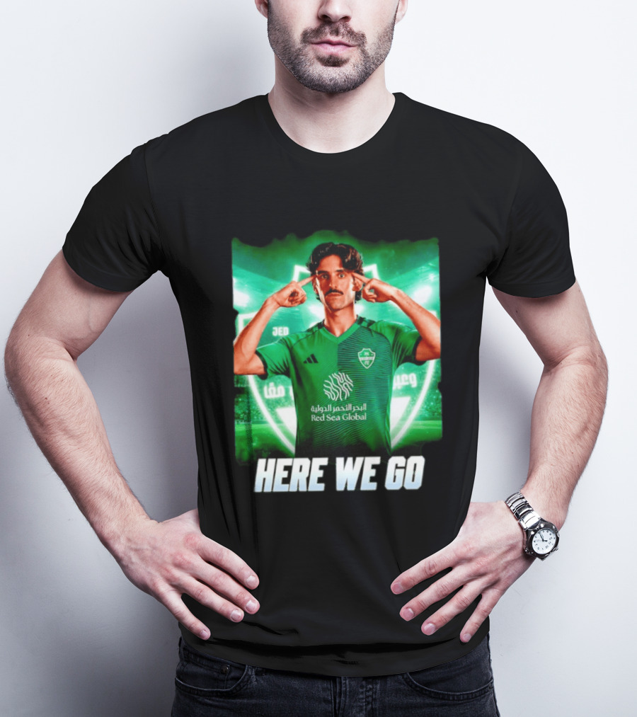 Francisco Trincão Al Ahli Transfer Here We Go Green Jersey T-Shirt
