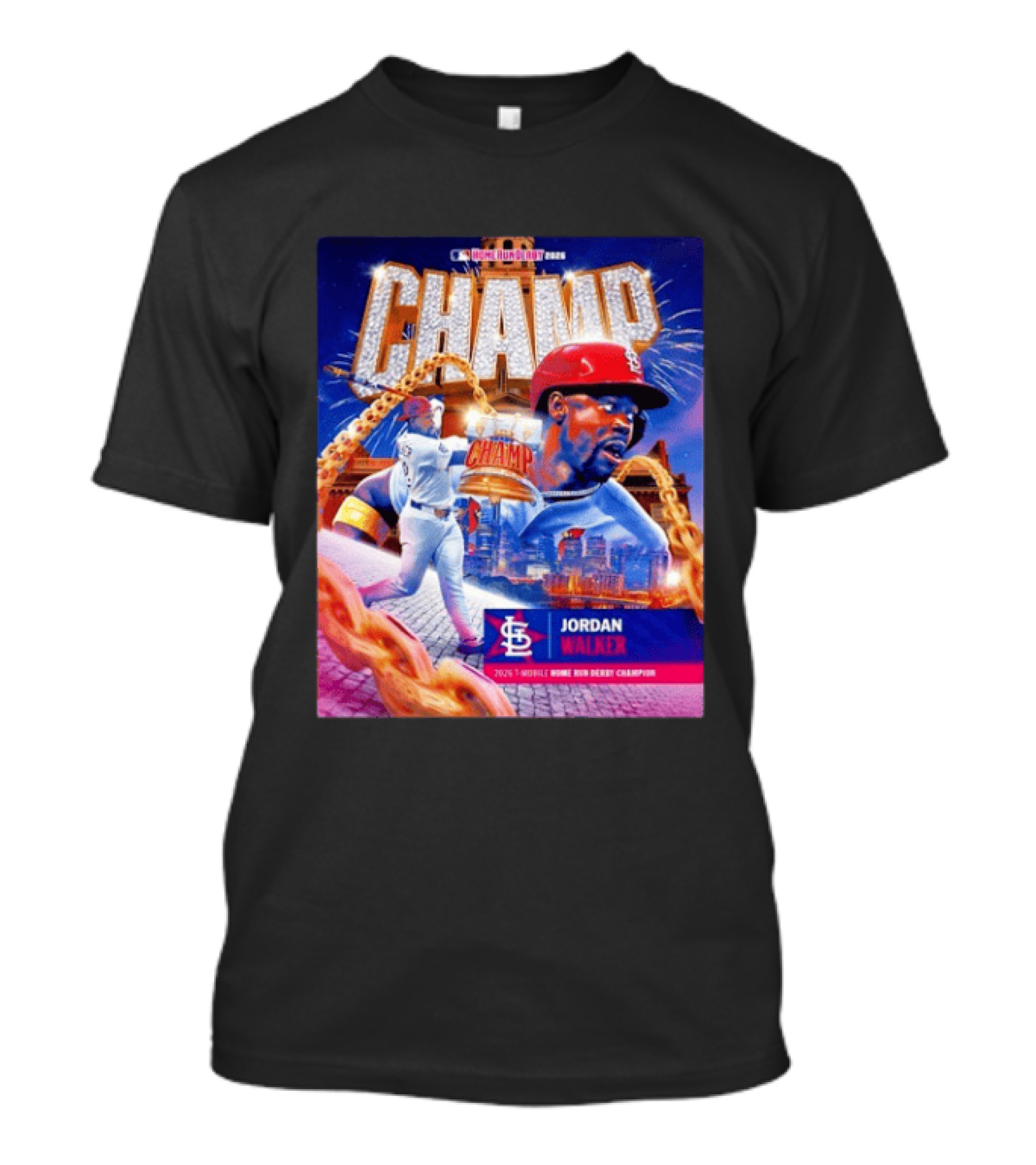 Jordan Walker St. Louis Cardinals Champ 2026 MLB Home Run Derby Champion T-Shirt