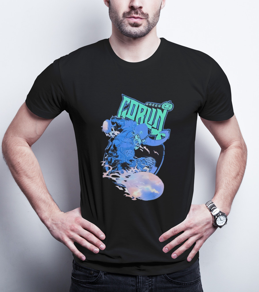 Green Goblin Pumpkin Marvel Comic Book Character Villain T-Shirt