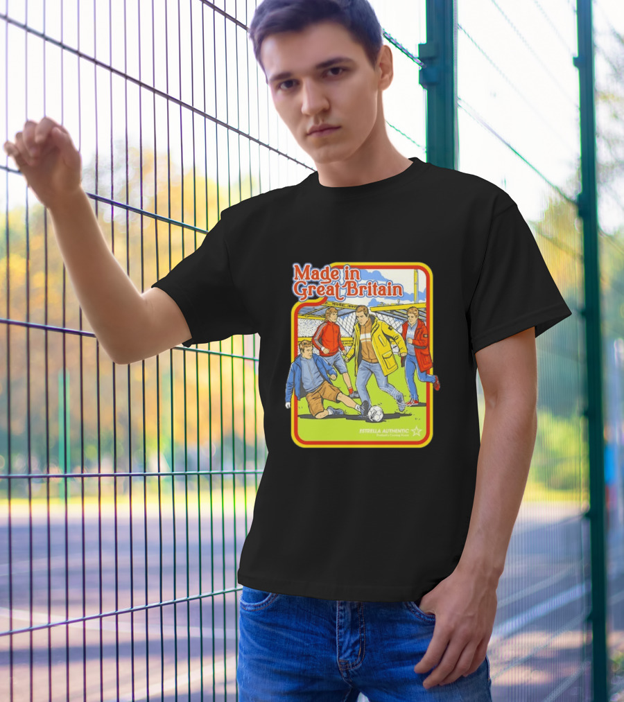 Made In Great Britain Estrella Authentic Football's Coming Home Soccer Game T-Shirt