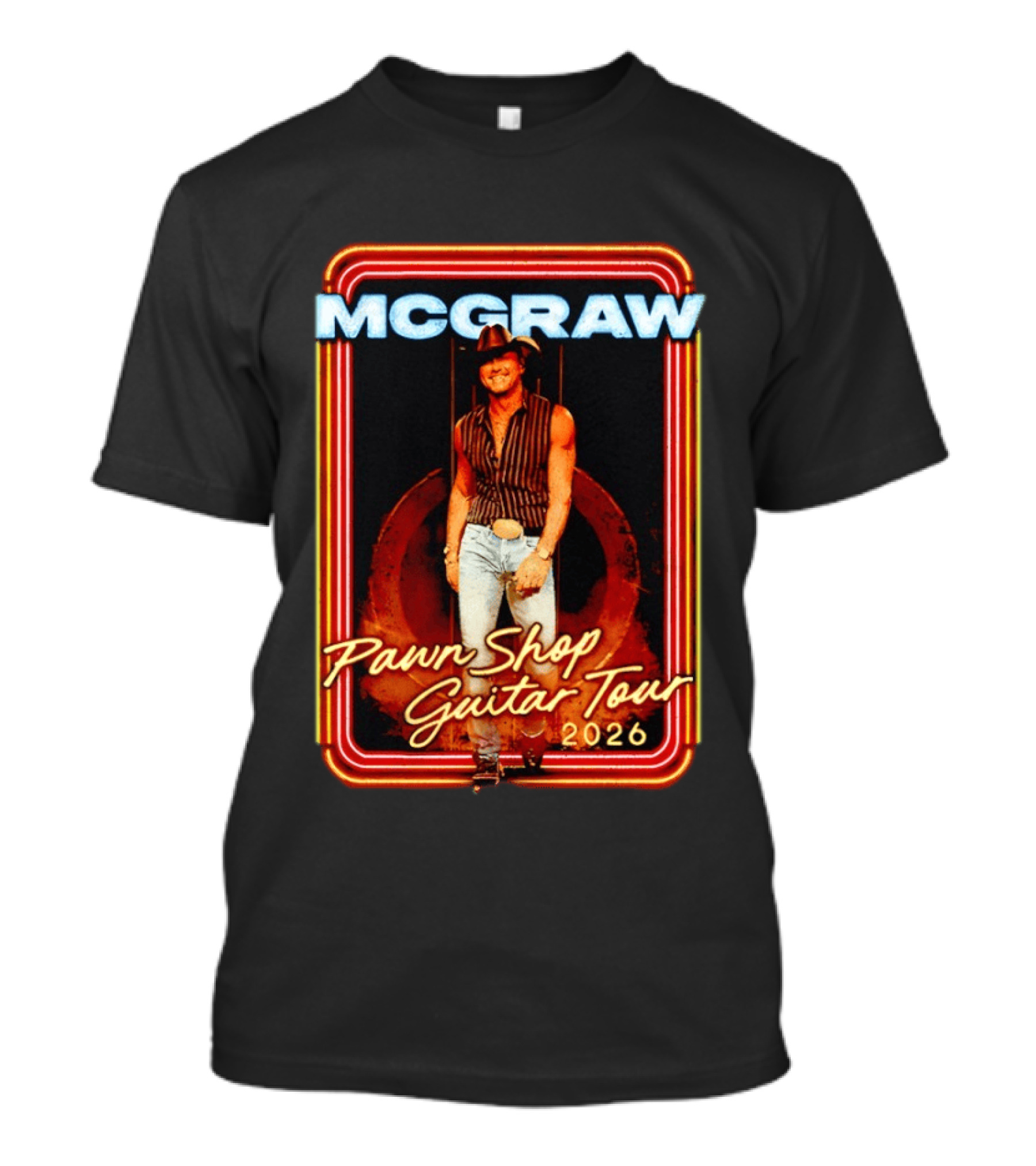 McGraw 2026 Pawn Shop Guitar Tour Country Music T-Shirt