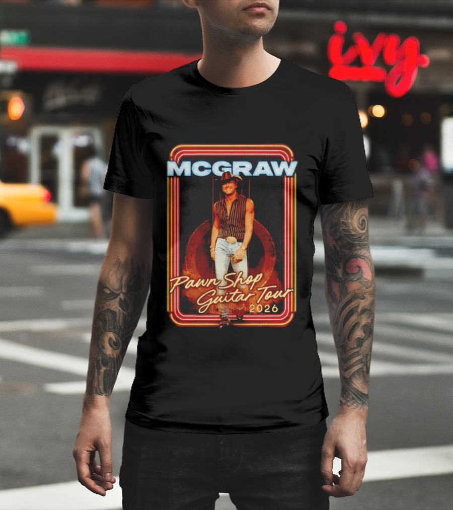 McGraw 2026 Pawn Shop Guitar Tour Country Music T-Shirt